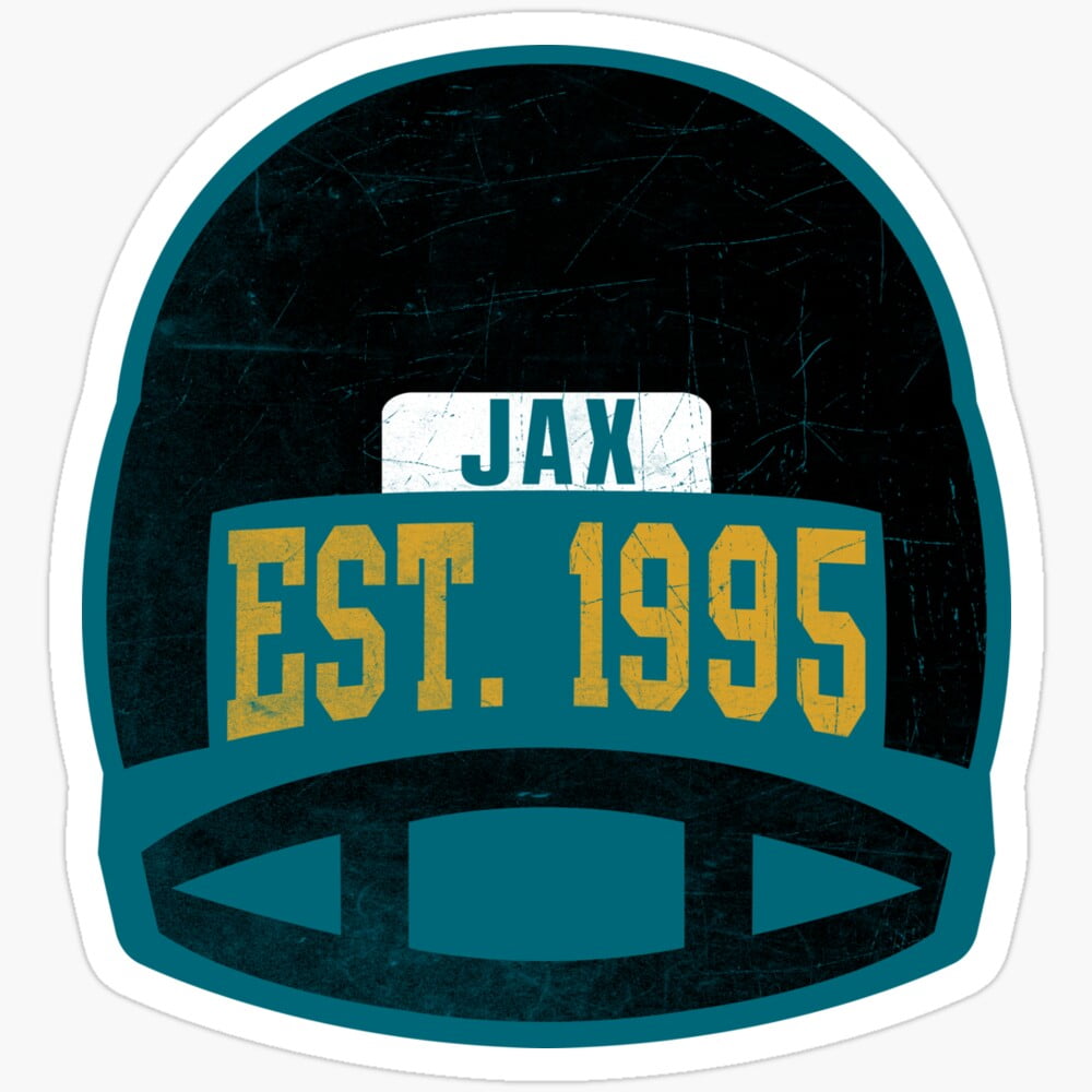 Jacksonville Throwback Football Helmet Sticker Phone Decal Water Bottle ...