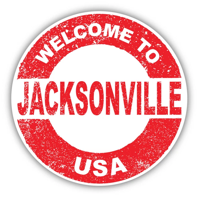 Jacksonville Usa Grunge Sticker Phone Decal Water Bottle Stickers Car ...