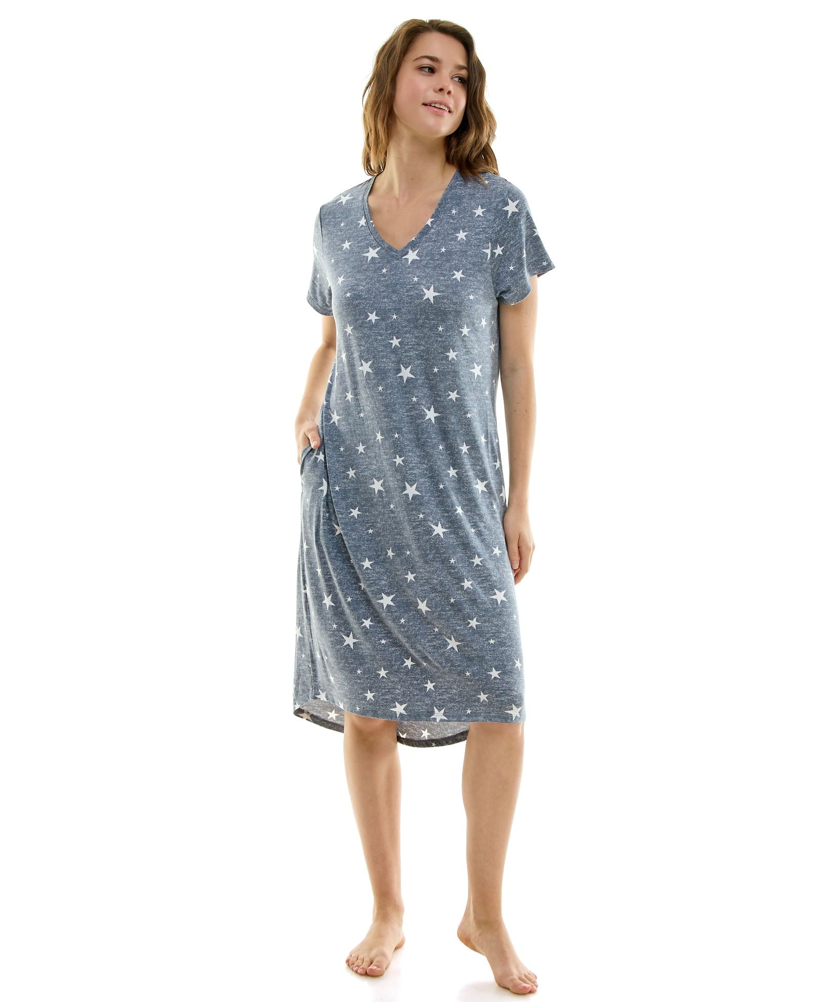 Jaclyn Intimates Junior Woman's Lush Luxe Short Sleeve Sleepshirt ...