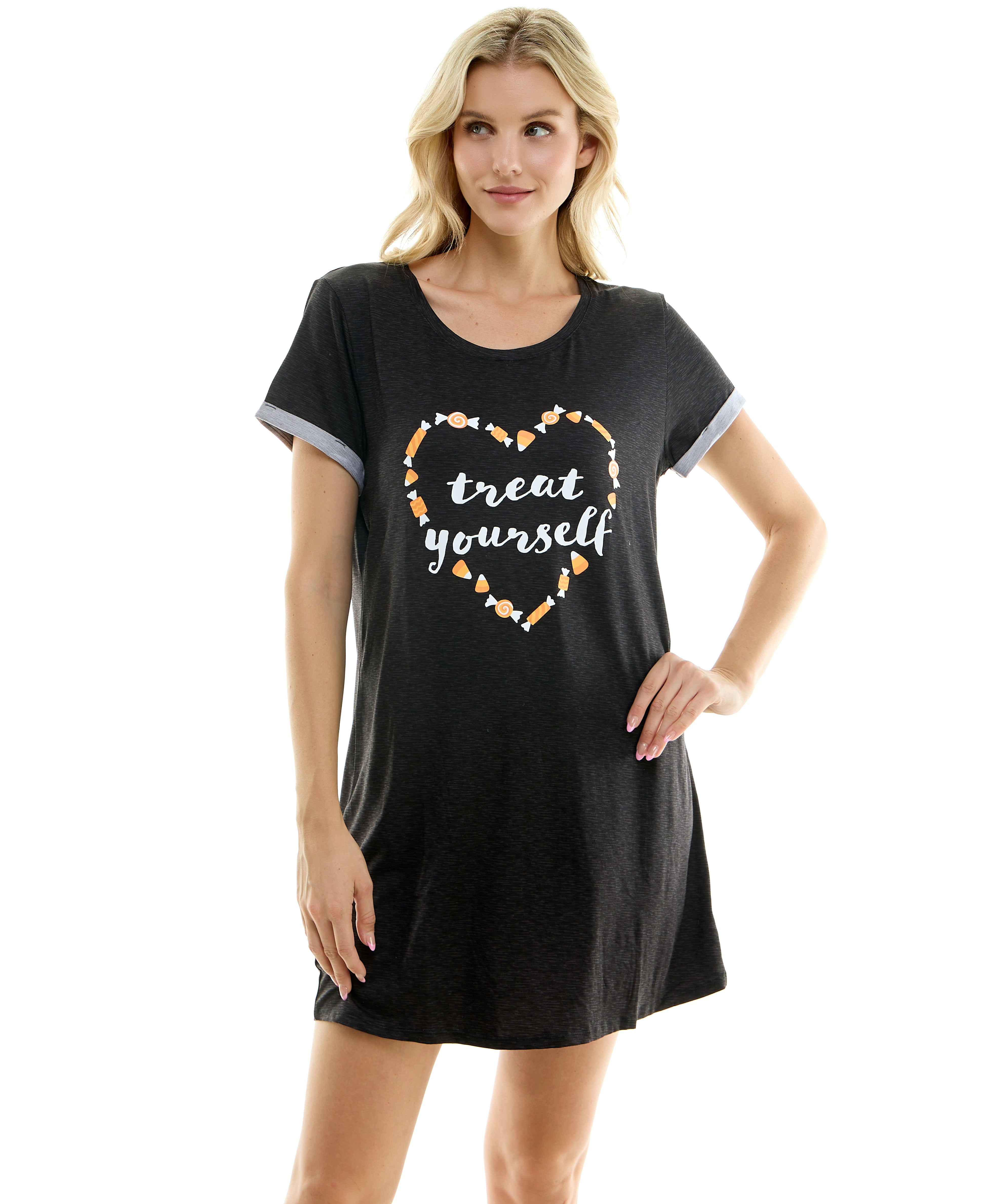 Jaclyn Intimates Short Sleeve Halloween sleepshirt - Walmart.com Jaclyn Intimates Short Sleeve Halloween sleepshirt - Walmart.com