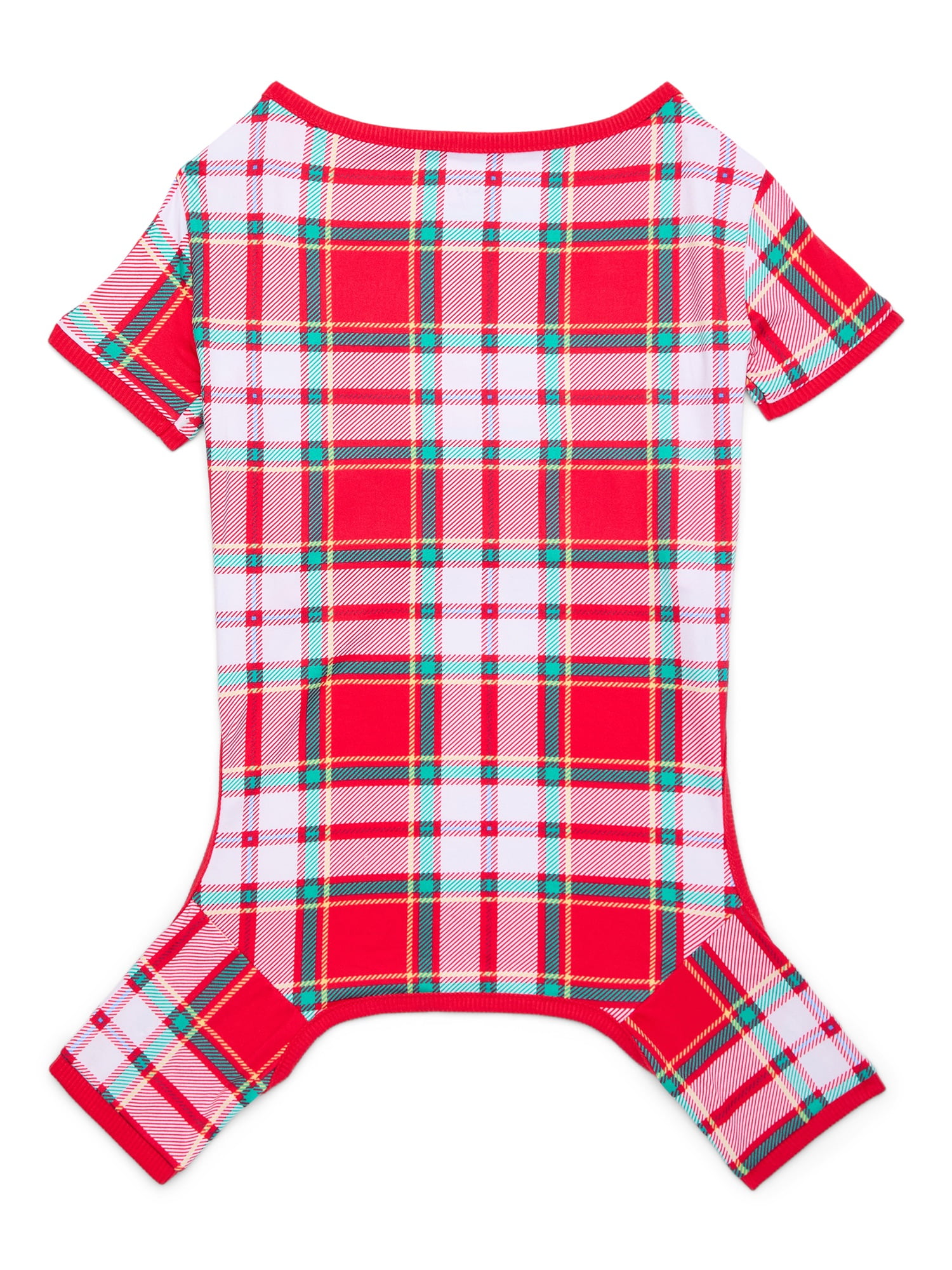 Jaclyn Red Plaid Matching Family Pet Pajamas, One Size Fits Most ...