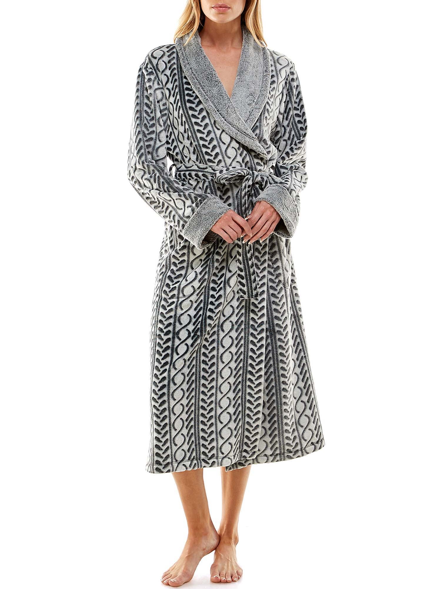 Jaclyn Women's Frosted Shawl Robe - Walmart.com