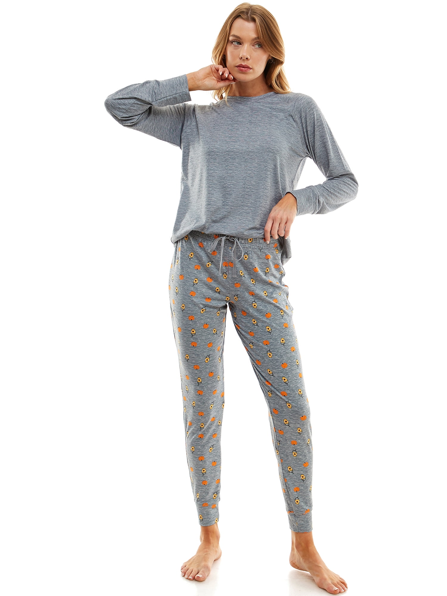 Jaclyn Women's Raglan Sleep Top and Jogger Set - Walmart.com