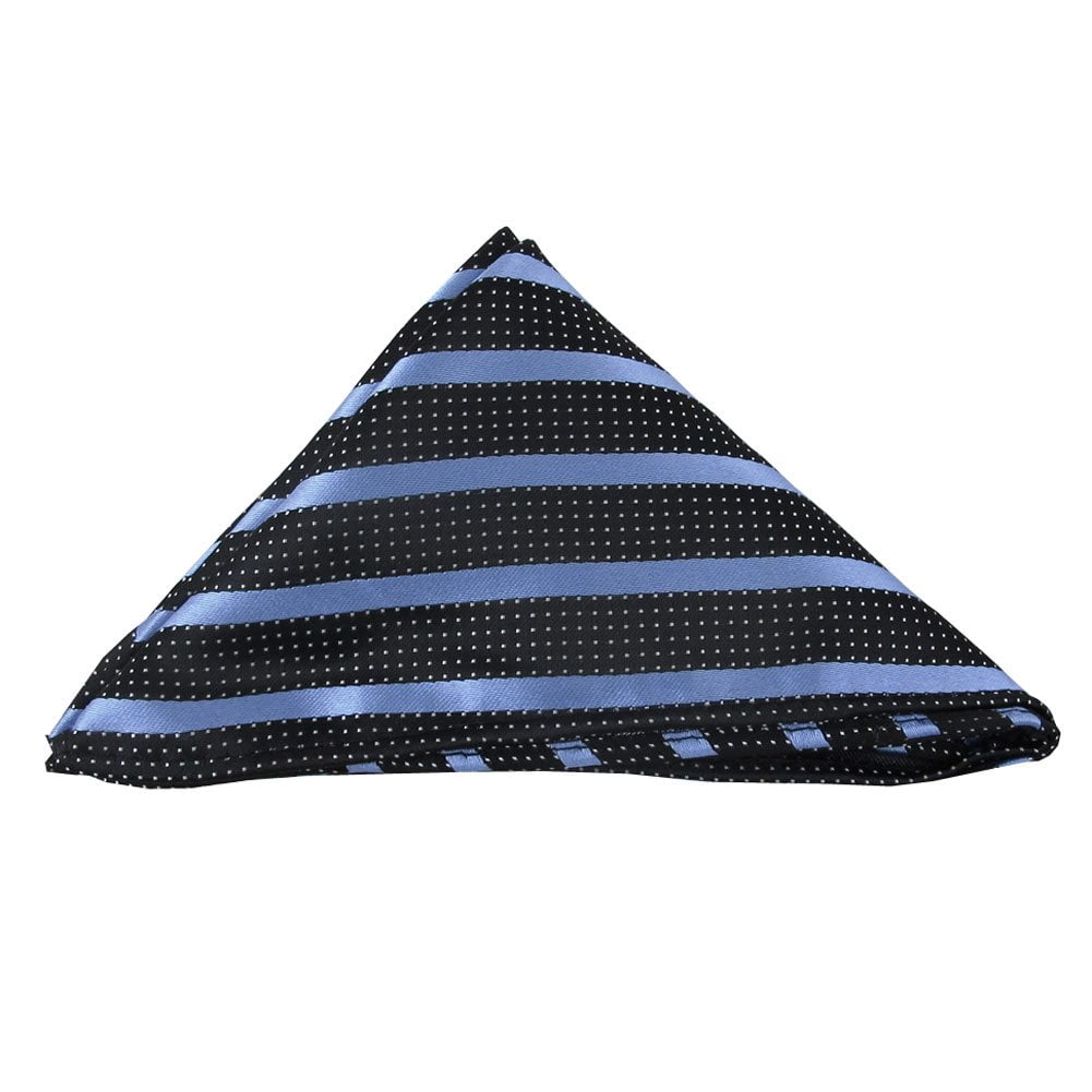 Jacob Alexander Dotted Stripe Pocket Square Handkerchief - Blue ...