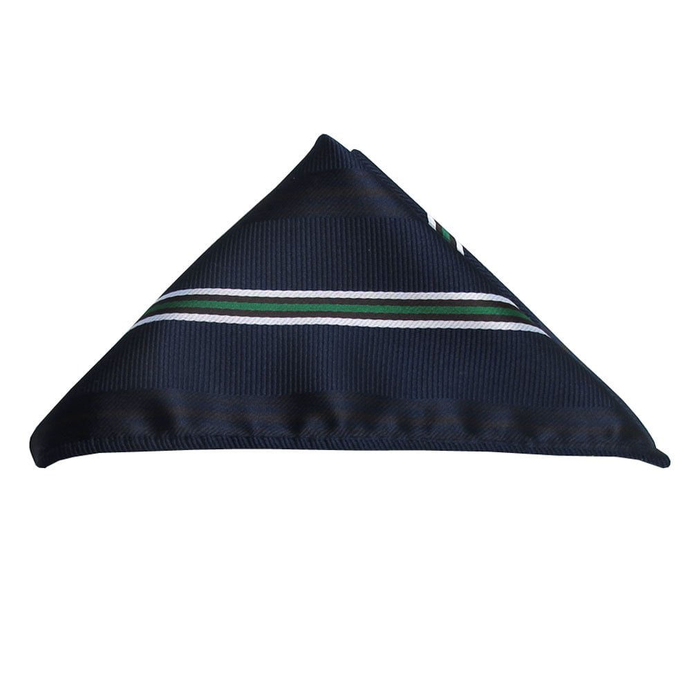 Jacob Alexander Executive Stripe Pocket Square Handkerchief - Navy Blue ...