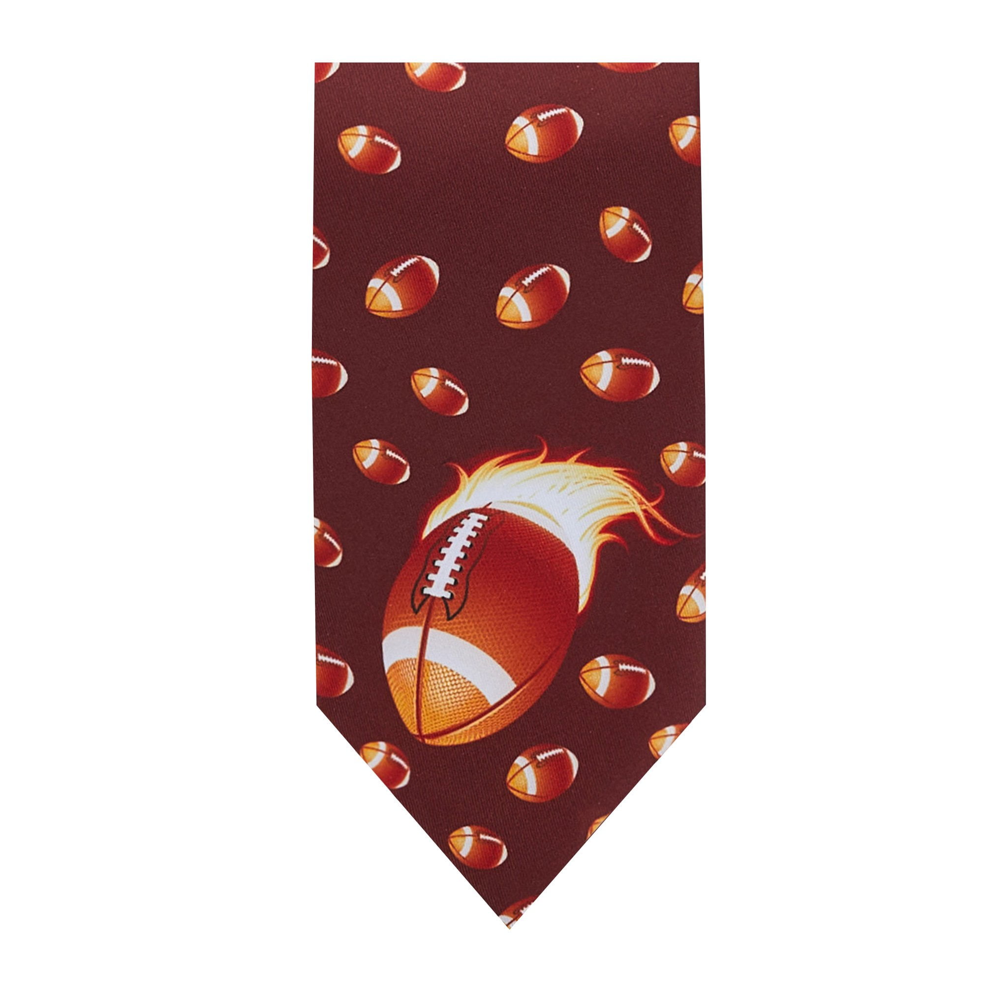 Jacob Alexander Men's Football Flaming on Fire Extra Long Neck Tie ...