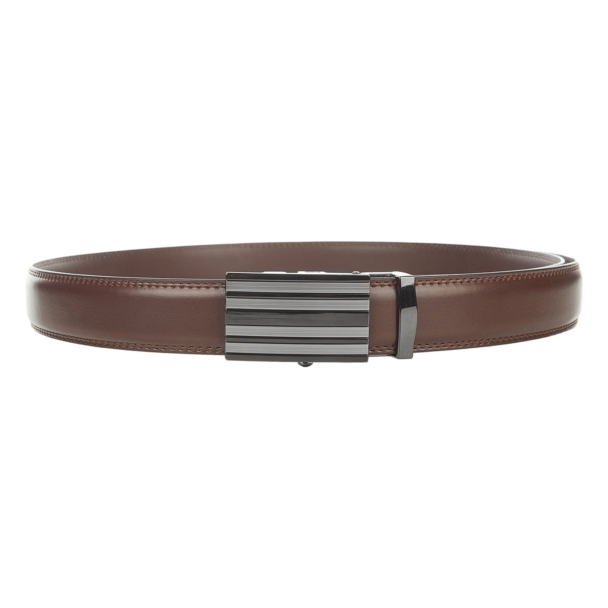 Jacob Alexander Men's Genuine Leather Adjustable Dress Ratchet Track ...