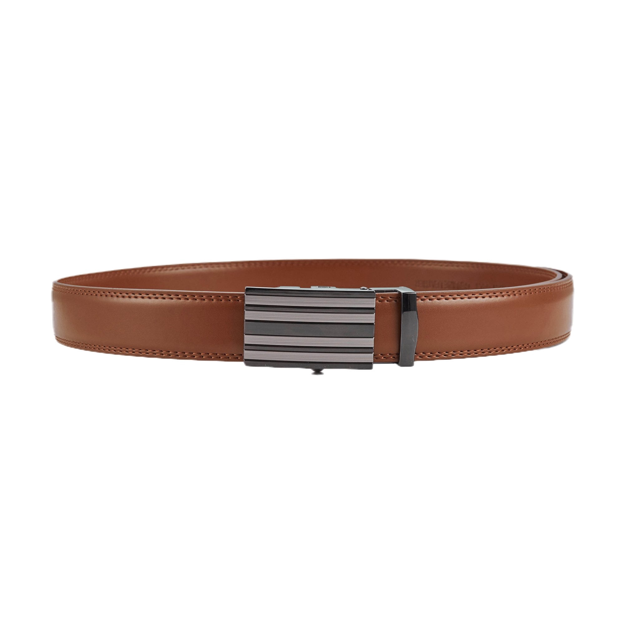 Jacob Alexander Men's Genuine Leather Adjustable Dress Ratchet Track ...