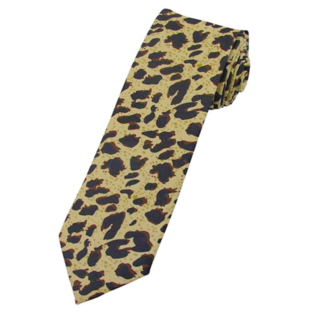 Jacob Alexander Men's Leopard Animal Print Slim Width Neck Tie ...