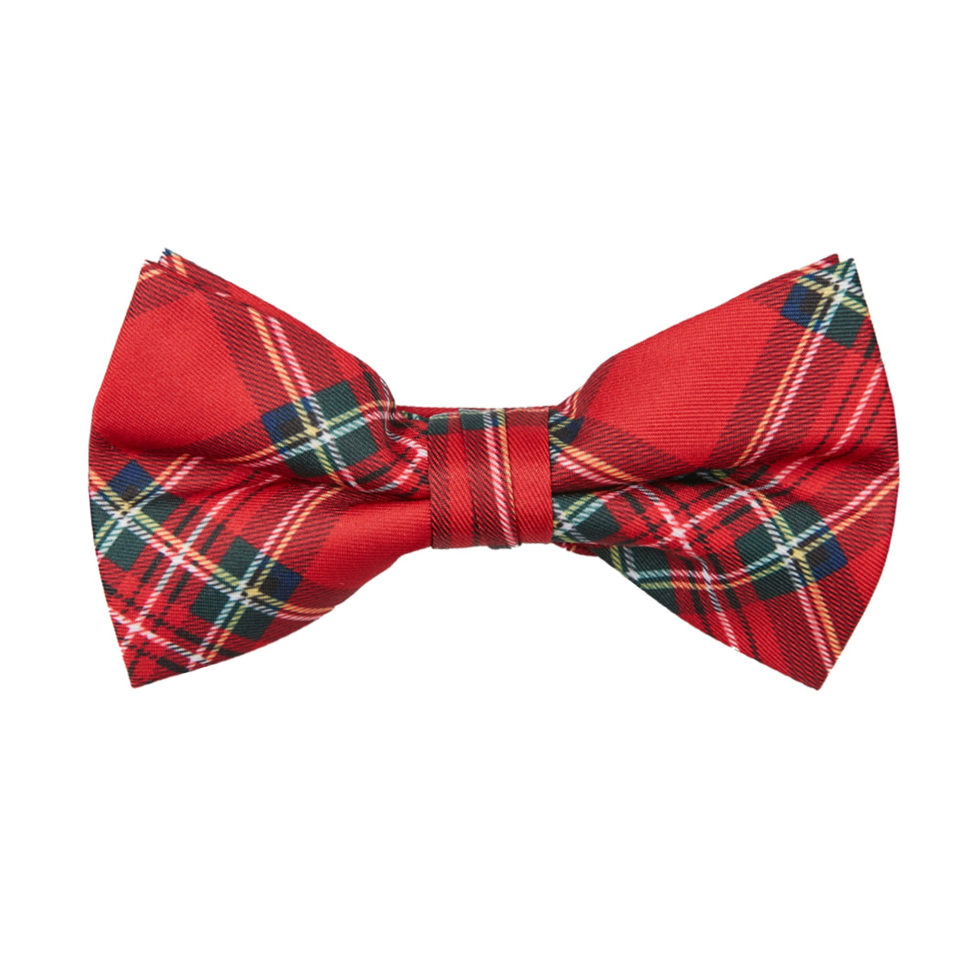 Jacob Alexander Men's Merry Christmas Royal Stewart Red Plaid Pre-Tied Clip-On Bow Tie - Walmart.com