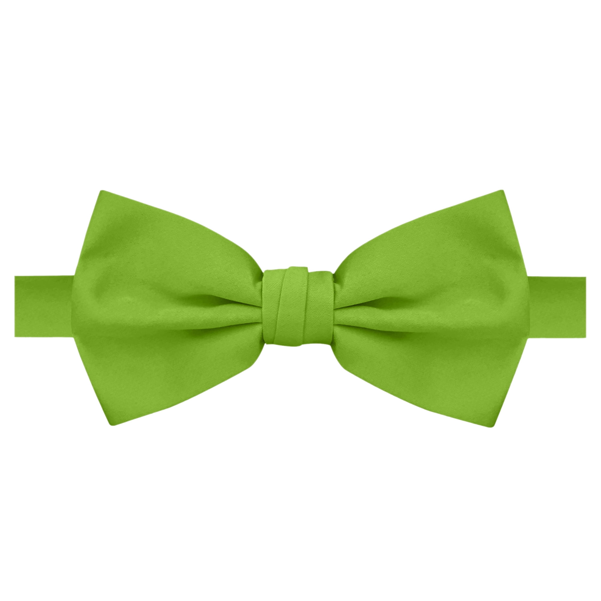 Jacob Alexander Men's Pre-Tied Banded Adjustable Solid Color Bow Tie ...