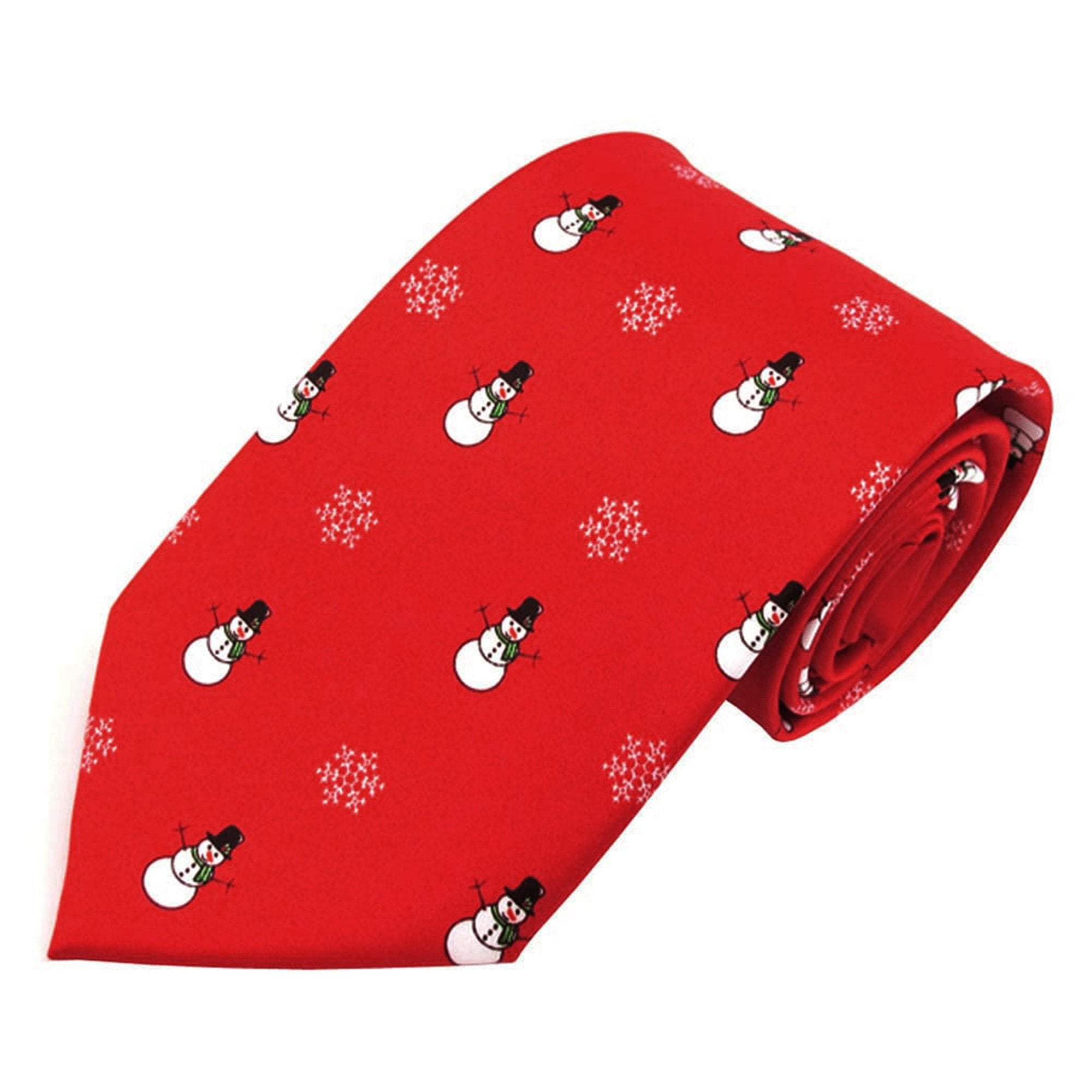 Jacob Alexander Men's Red Frosty The Snowman Snowflakes Extra Long Neck ...