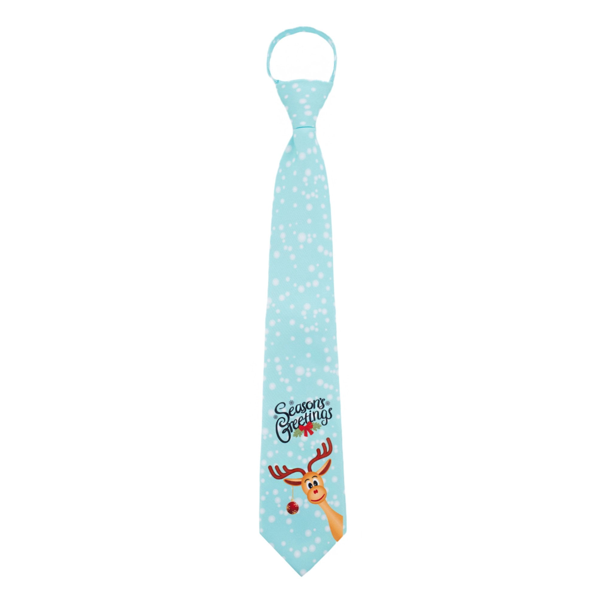 Jacob Alexander Men's Seasons Greetings from Reindeer Pre-Tied Zipper ...