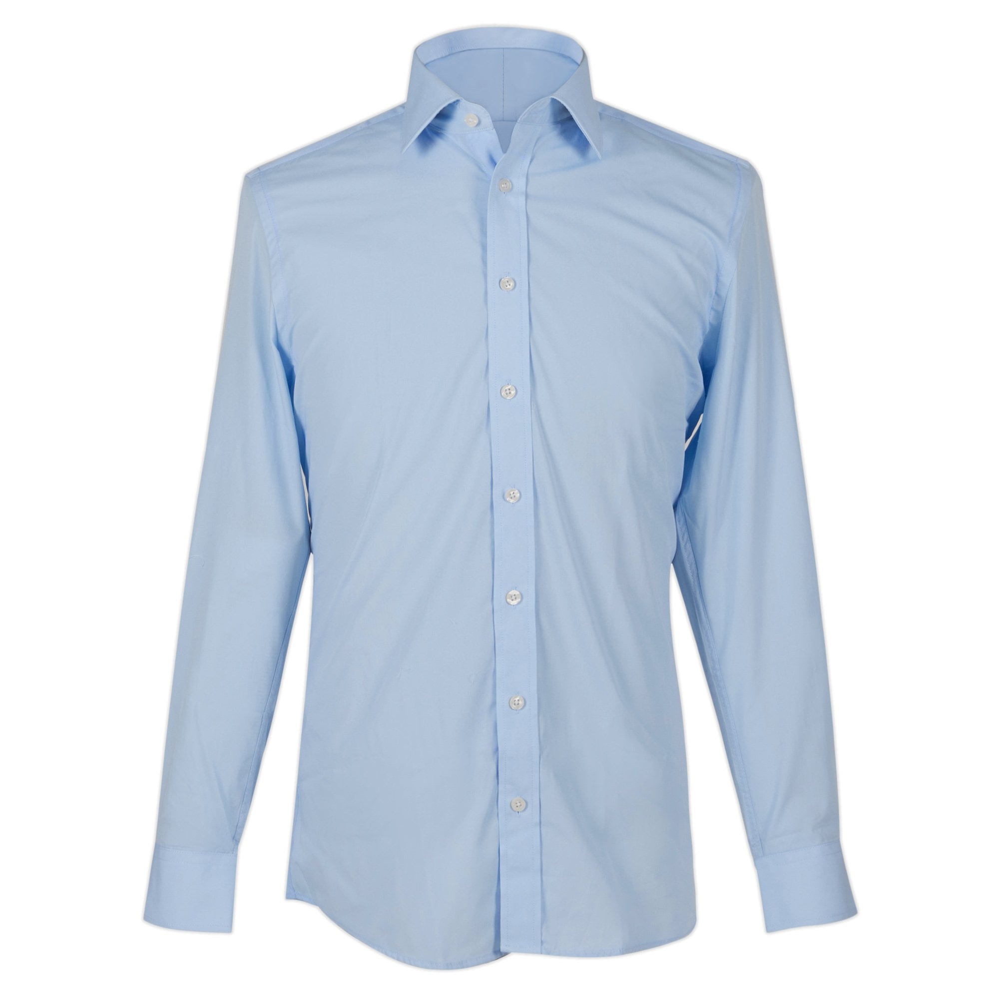 Jacob Alexander Men's Solid Button Cuff Dress Shirt - Light Blue - Slim ...