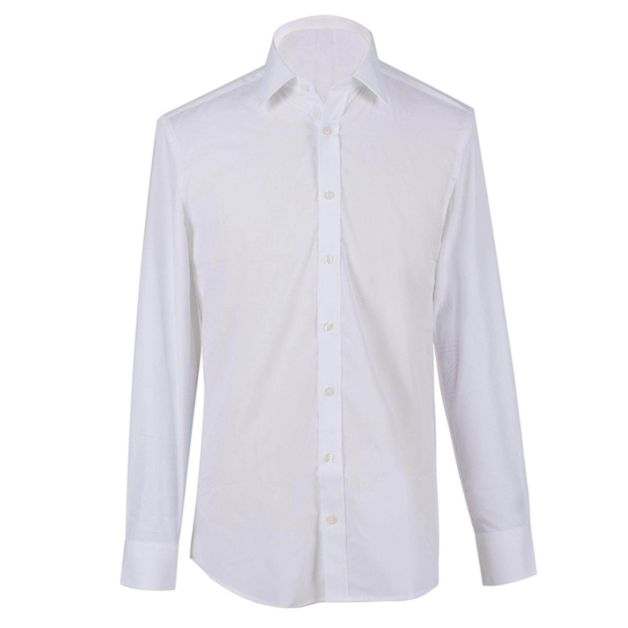 Jacob Alexander Men's Solid Button Cuff Dress Shirt - White - Slim Fit ...