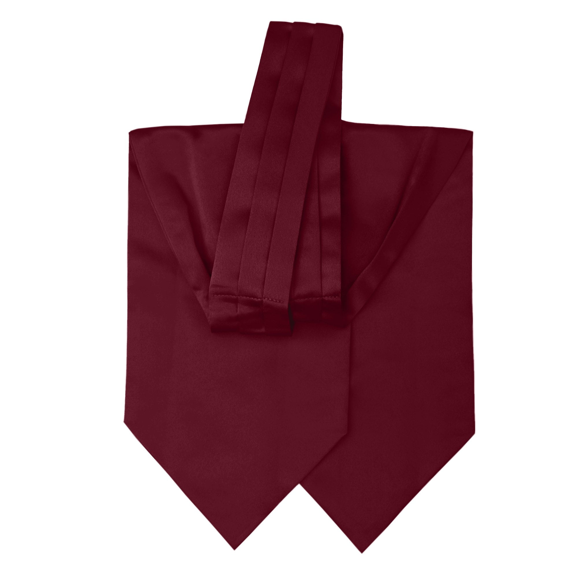 Jacob Alexander Men's Solid Color Cravat Ascot Neck Tie - Burgundy ...