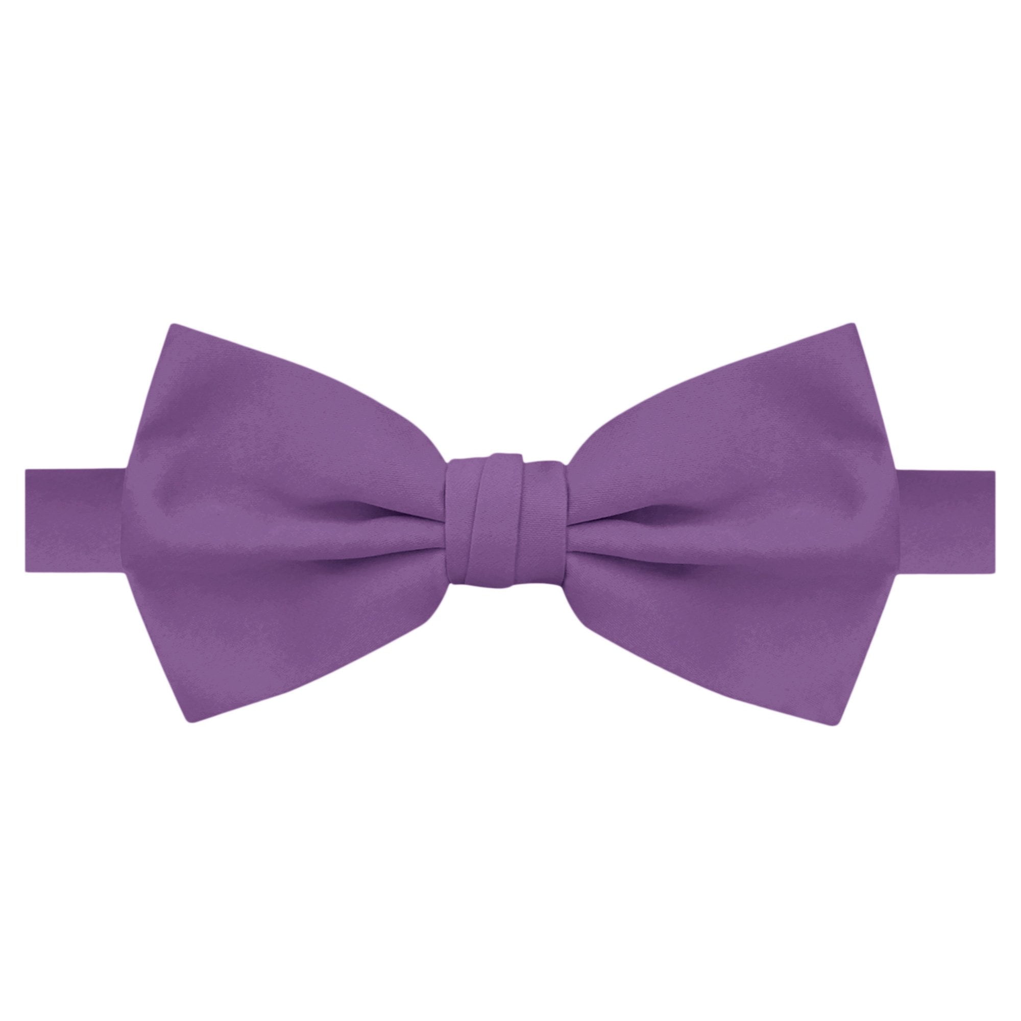 Jacob Alexander Men's Solid Color Pre-Tied Adjustable Banded Bow Tie - Wisteria - Walmart.com