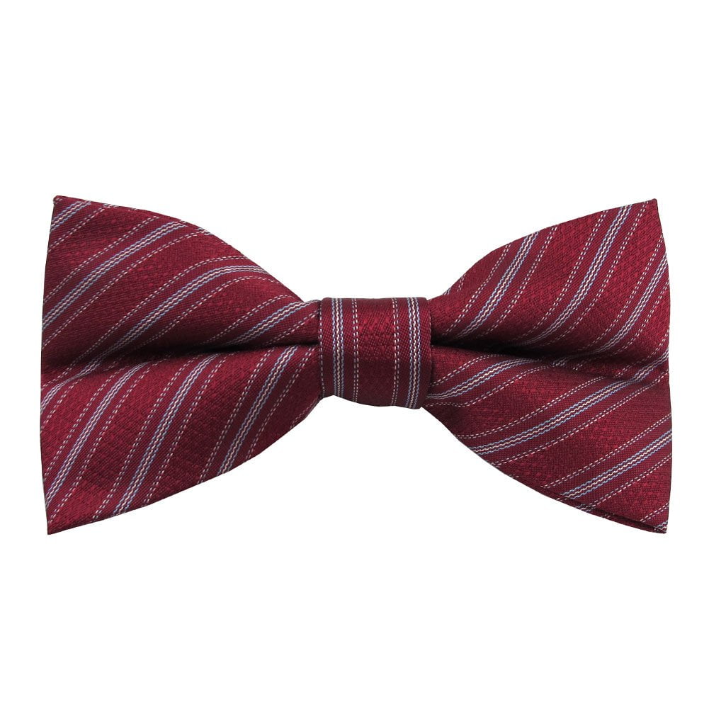 Jacob Alexander Men's Solitude Adjustable Pre-Tied Banded Bow Tie - Red ...