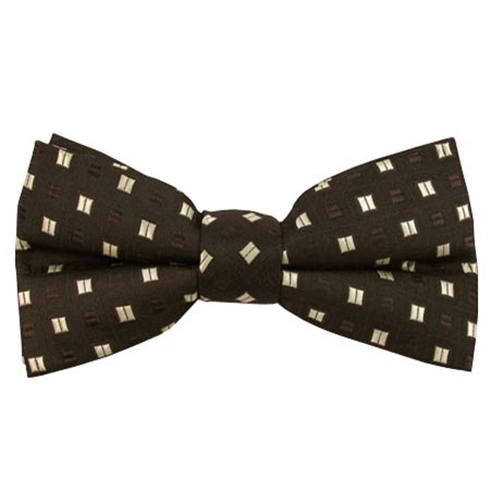 Jacob Alexander Men's Square Adjustable Pre-Tied Banded Bow Tie - Black ...