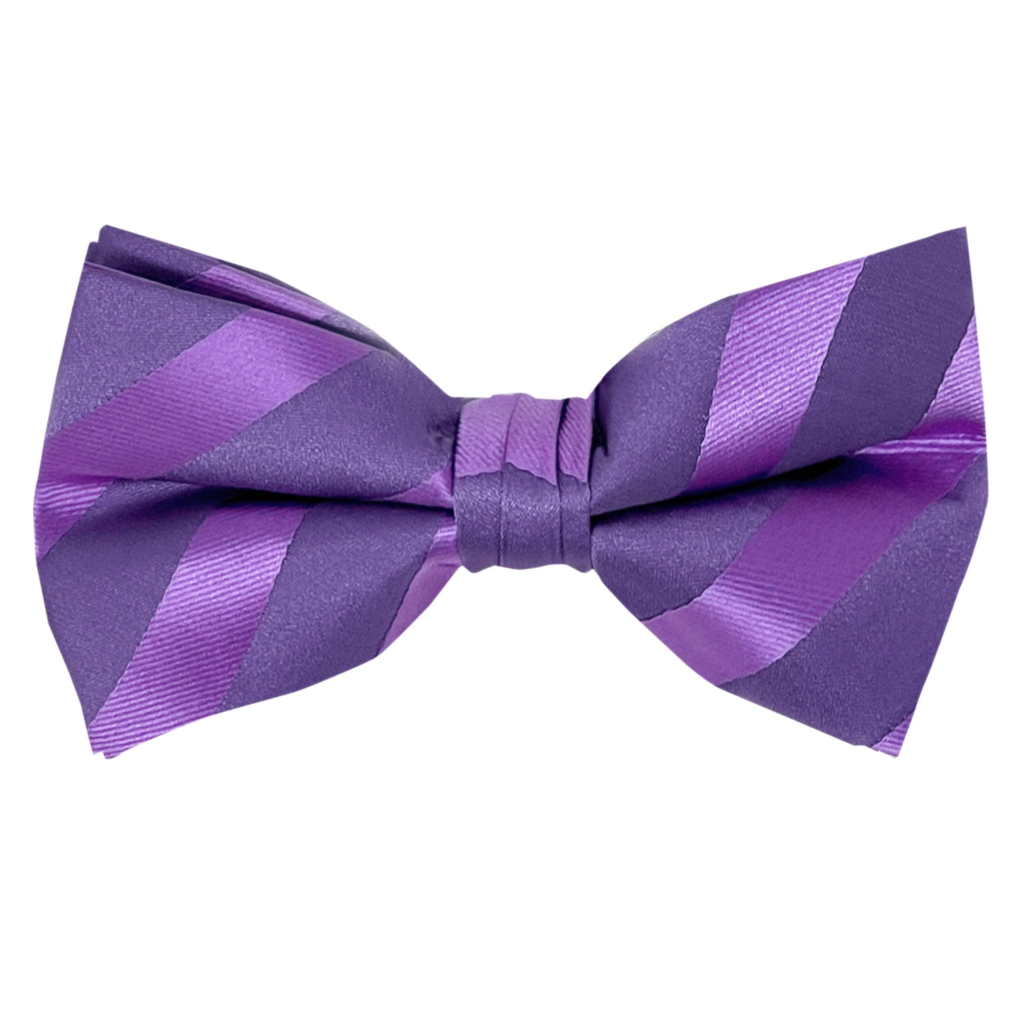 Jacob Alexander Men's Tonal Stripe Pre-Tied Clip-On Bow Tie - Orchid ...