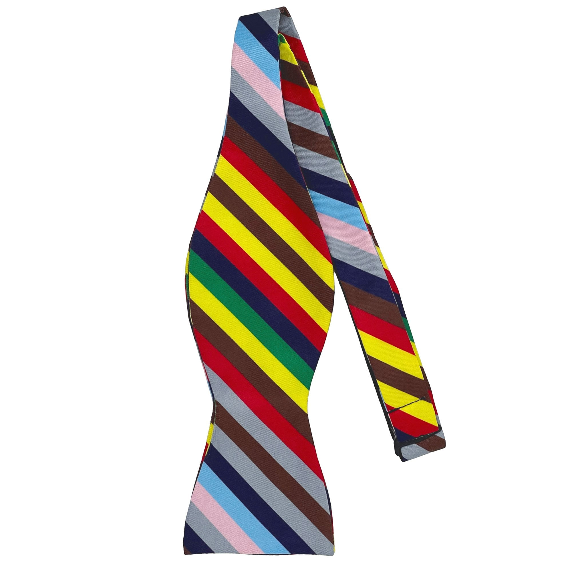 Jacob Alexander Men's Wide Stripe Traditional Freestyle Self-Tie Bow ...