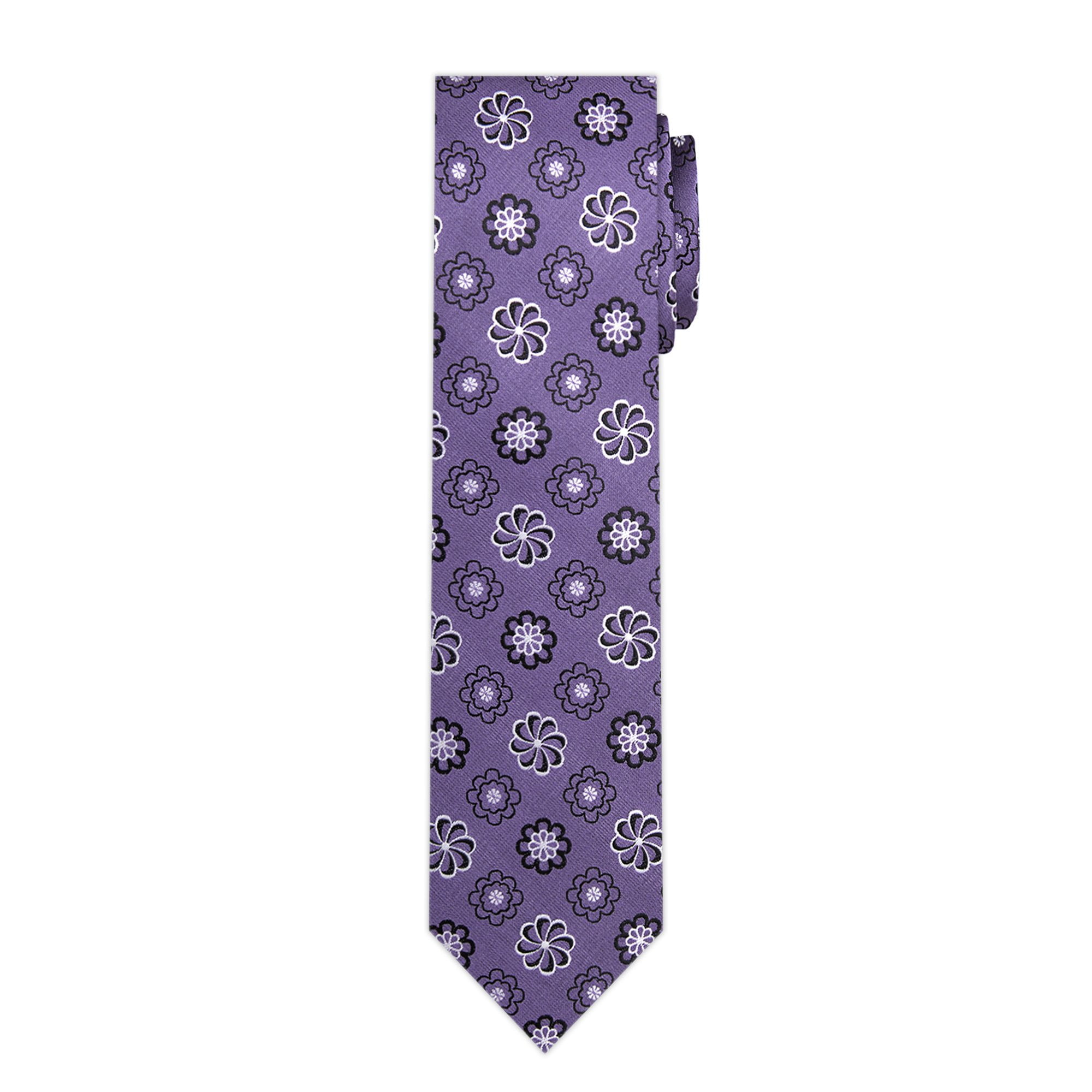 Jacob Alexander Men's Woven Floral Pattern Slim 2.5 inch Width Neck Tie ...
