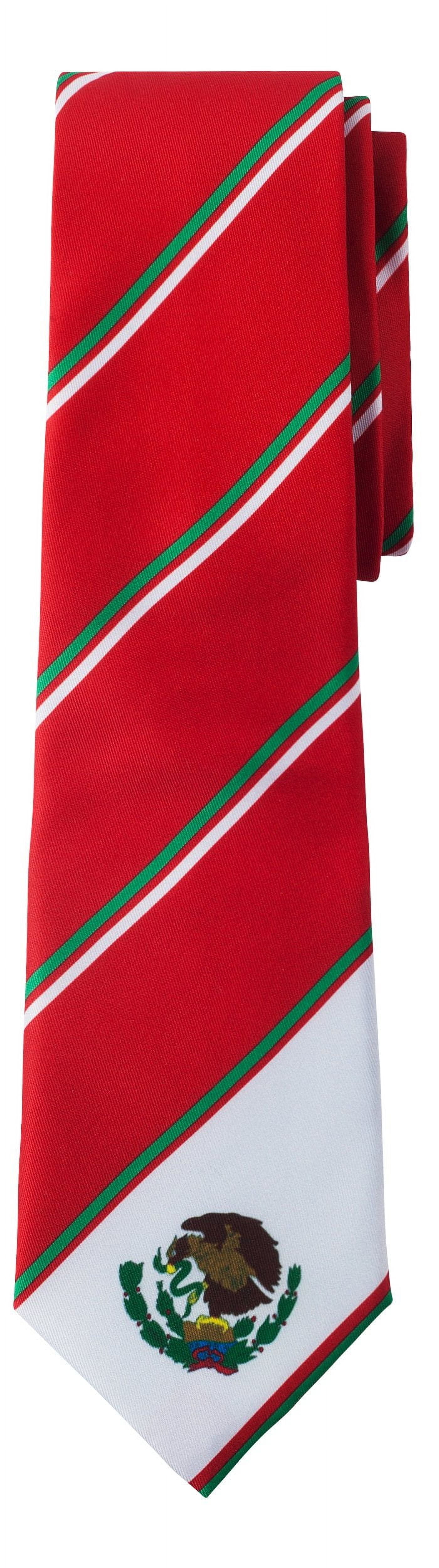 Jacob Alexander Mexico Country Flag Colors Men's Necktie - Mexican Red ...