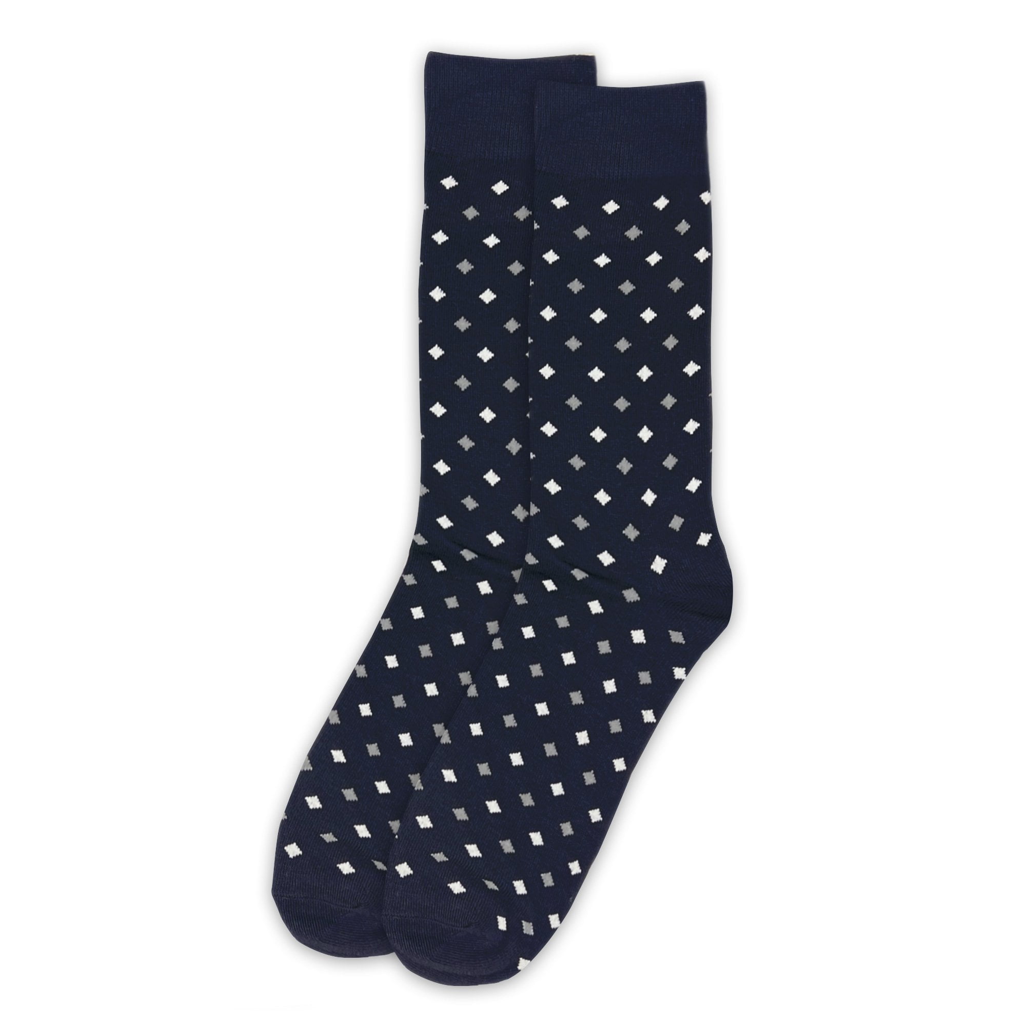 Jacob Alexander Pair of Men's Diamond Dots Crew Socks - Black - Walmart.com