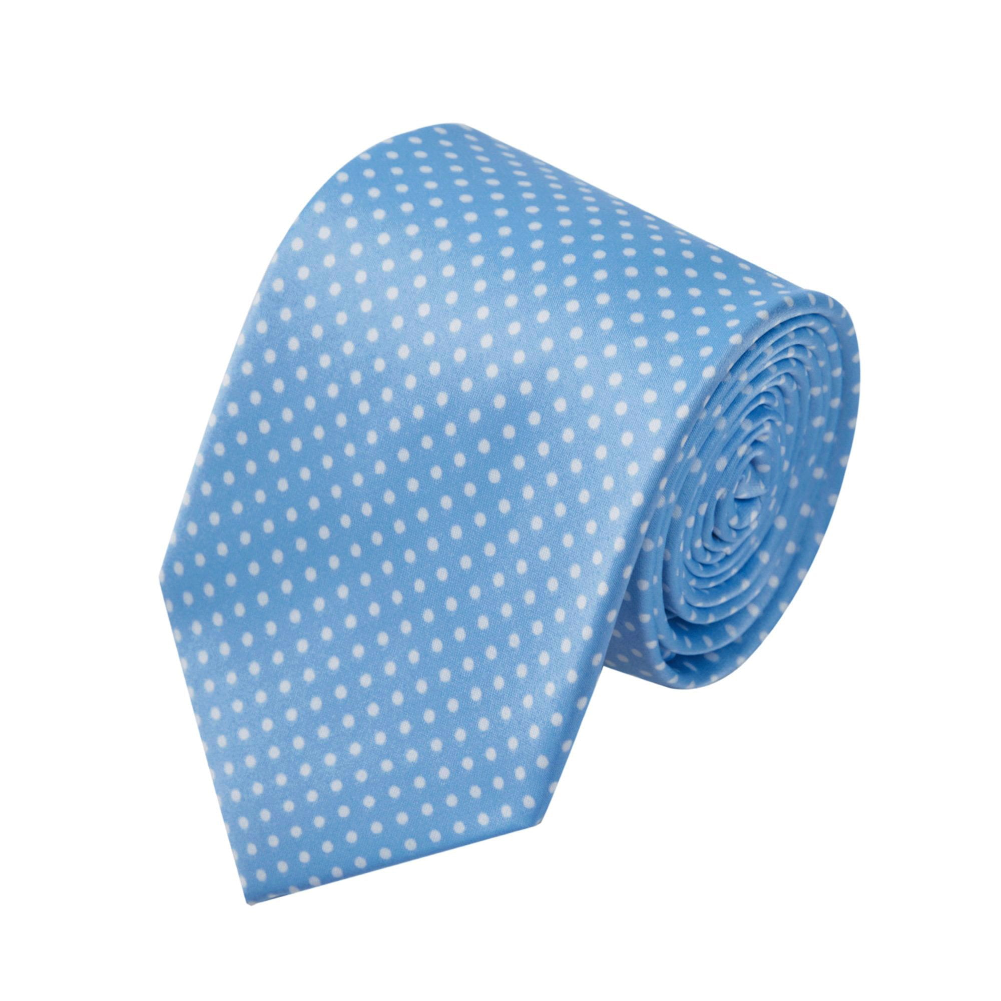 Jacob Alexander Polka Dot Print Men's Reg Polka Dotted Tie - Baby Blue ...