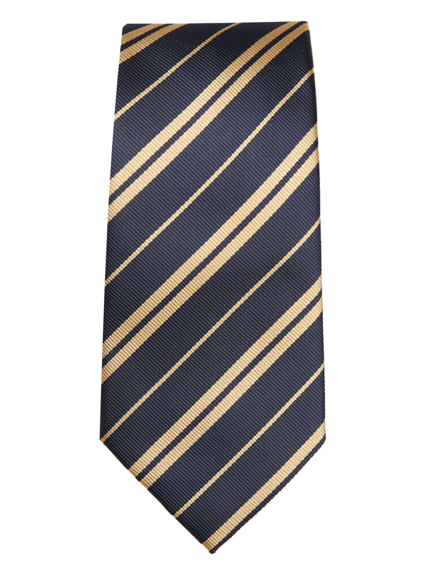 Jacob Alexander Woven Double Stripe Men's Extra Long Neck Tie - Navy ...