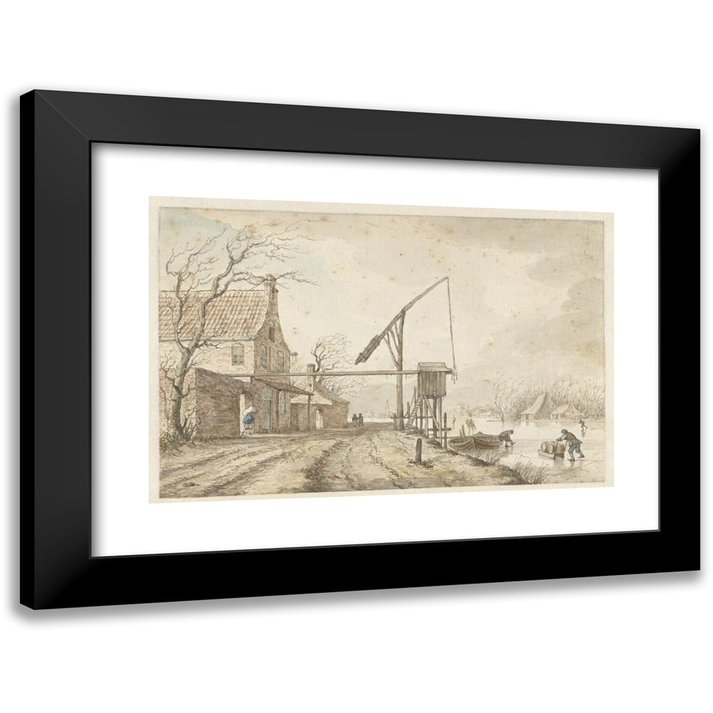 Jacob Cats 14x11 Black Modern Framed Museum Art Print Titled - Winter ...