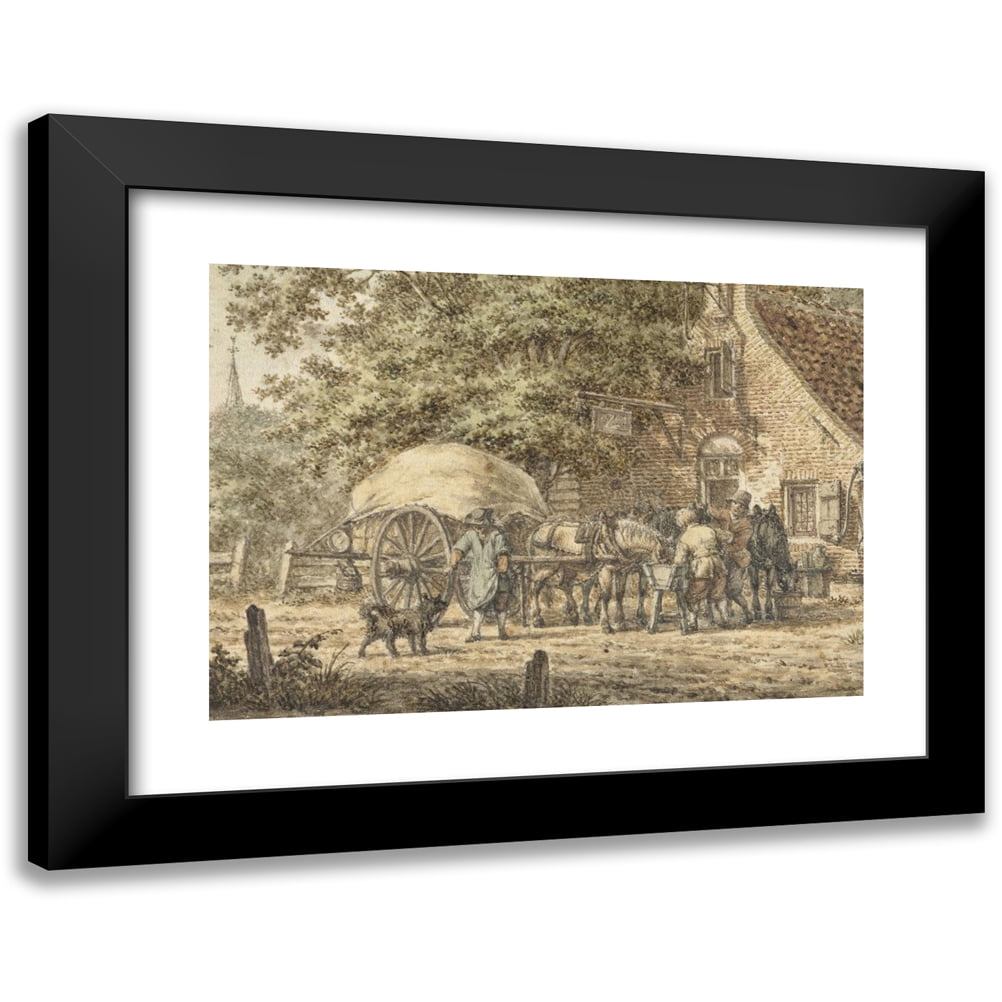Jacob Cats 24x18 Black Modern Framed Museum Art Print Titled - Hill for ...