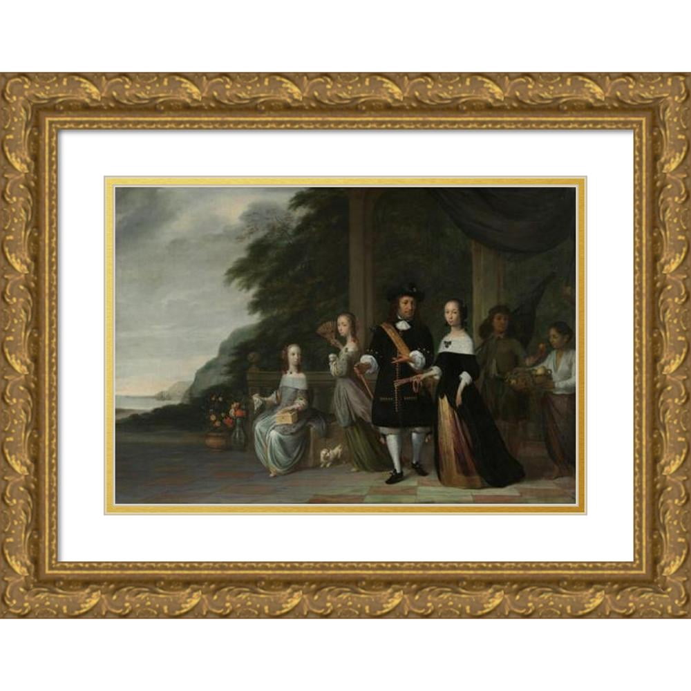 Jacob Coeman 14x11 Gold Ornate Wood Frame and Double Matted Museum Art ...
