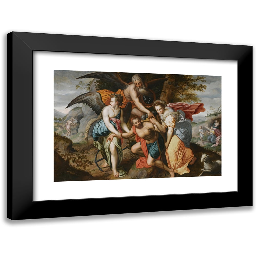 Jacob De Backer 24x17 Black Modern Framed Museum Art Print Titled - Man ...