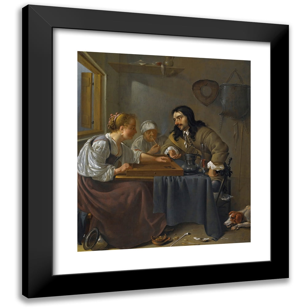 Jacob Duck 12x14 Black Modern Framed Museum Art Print Titled - A Couple ...