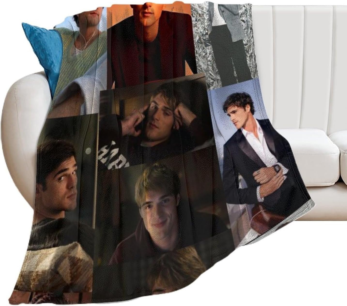 Jacob Elordi Collage 4 Blanket Super Soft Throw Blanket Silky Flannel ...