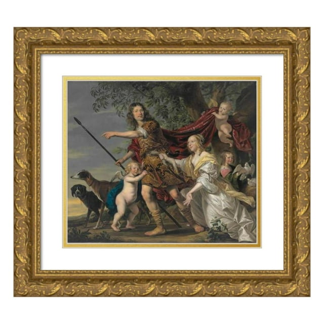 Jacob Frans van der Merck 22x20 Gold Ornate Framed and Double Matted ...