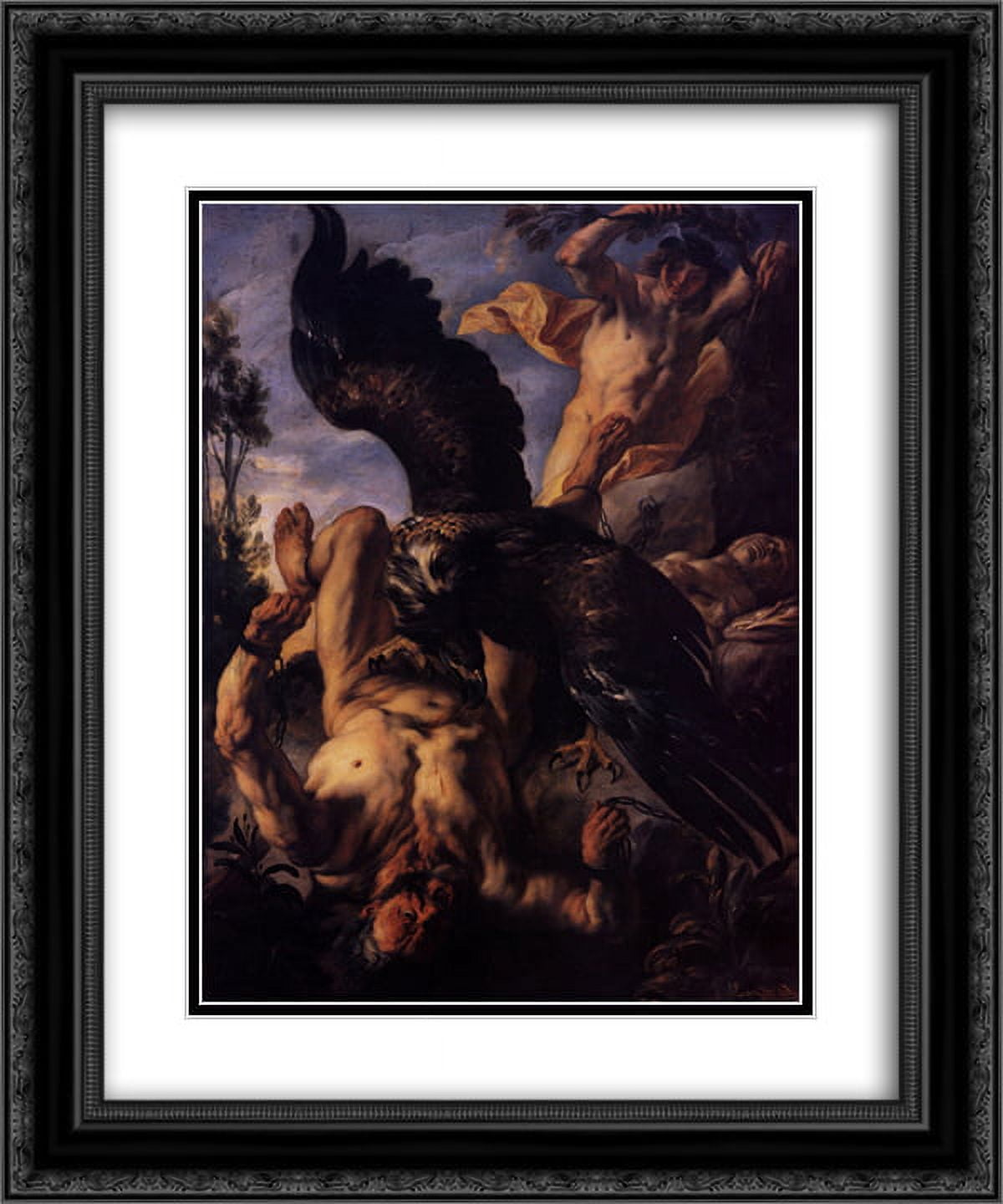 Jacob Jordaens 2x Matted 20x24 Black Ornate Framed Art Print ...