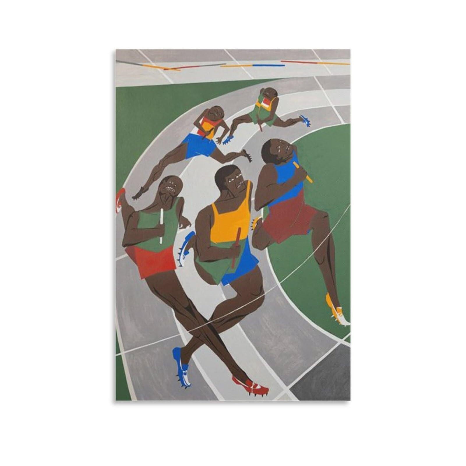 Jacob Lawrence Games Canvas Poster Wall Art Picture Prints Hanging ...