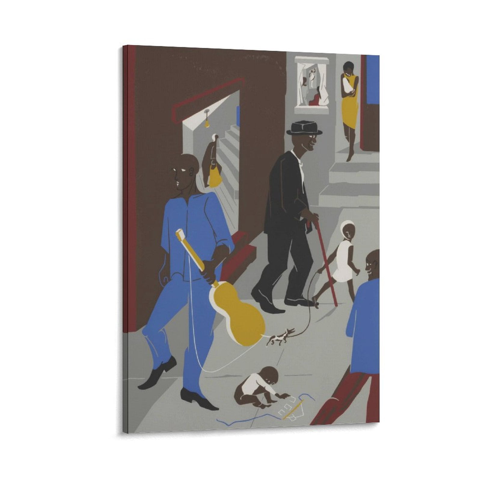 Jacob Lawrence Print Painting (2) Print Photo Art Painting Canvas ...