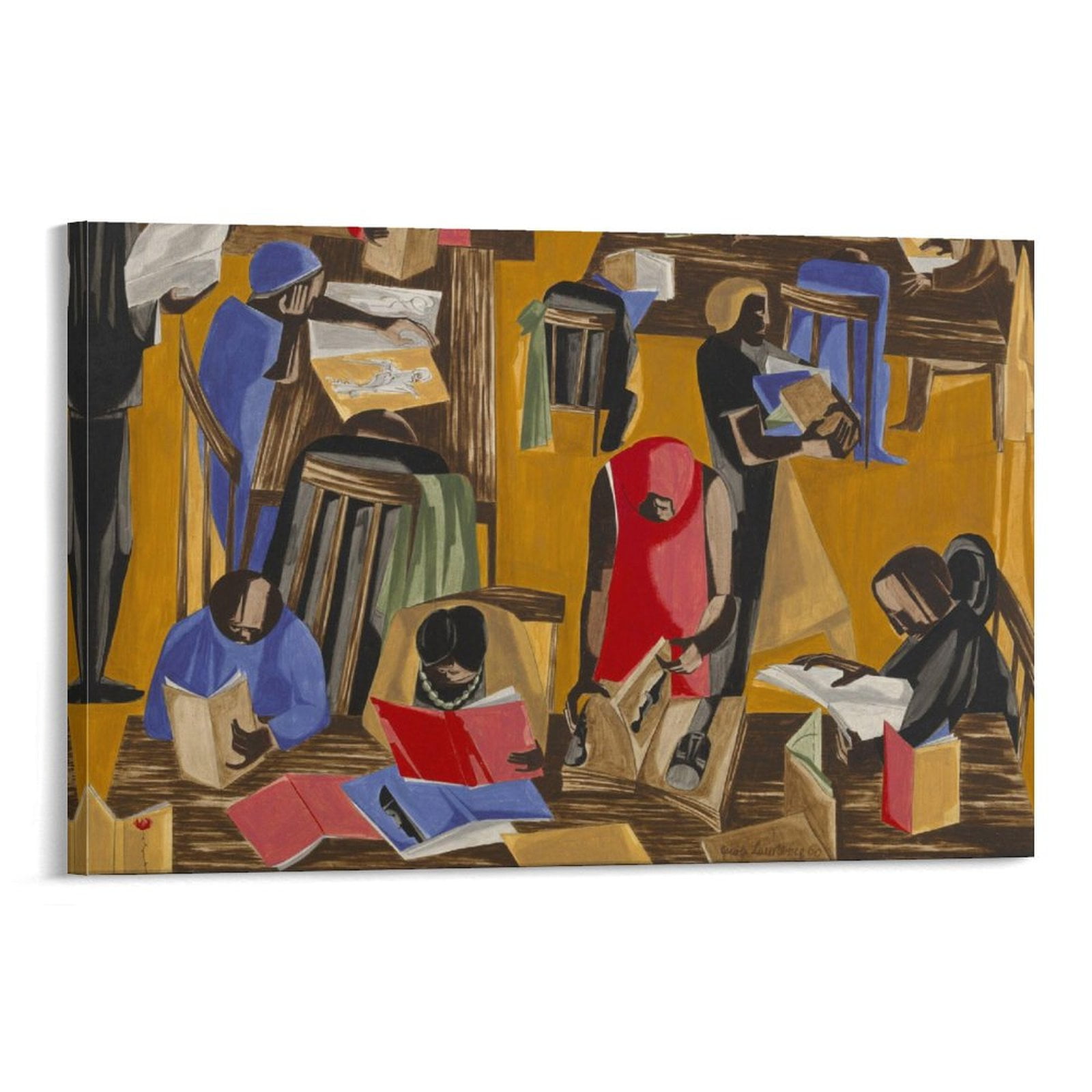 Jacob Lawrence Print Painting (33) Canvas Art Poster and Wall Art ...