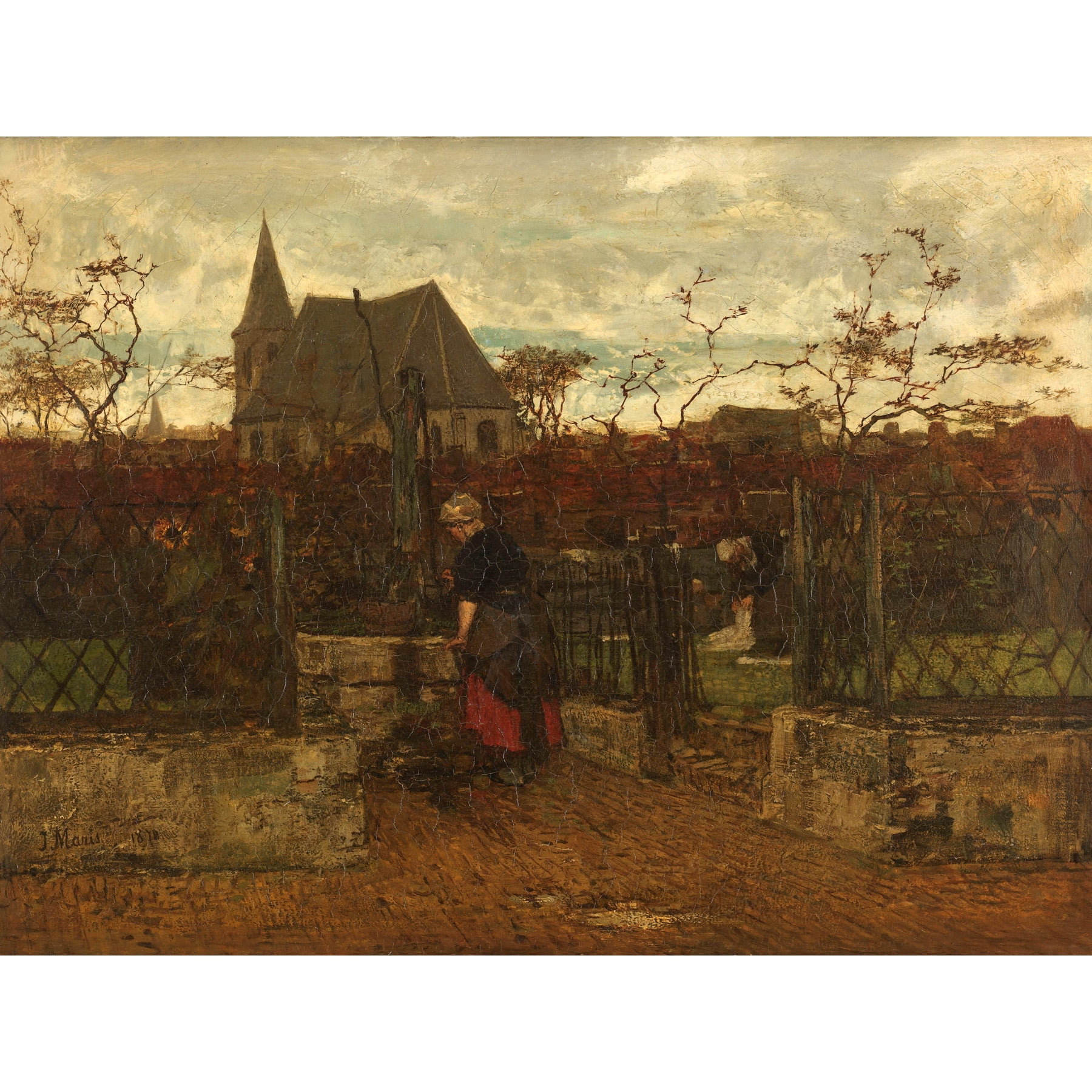 Jacob Maris A Bleaching Field Painting Extra Large XL Wall Art Poster ...