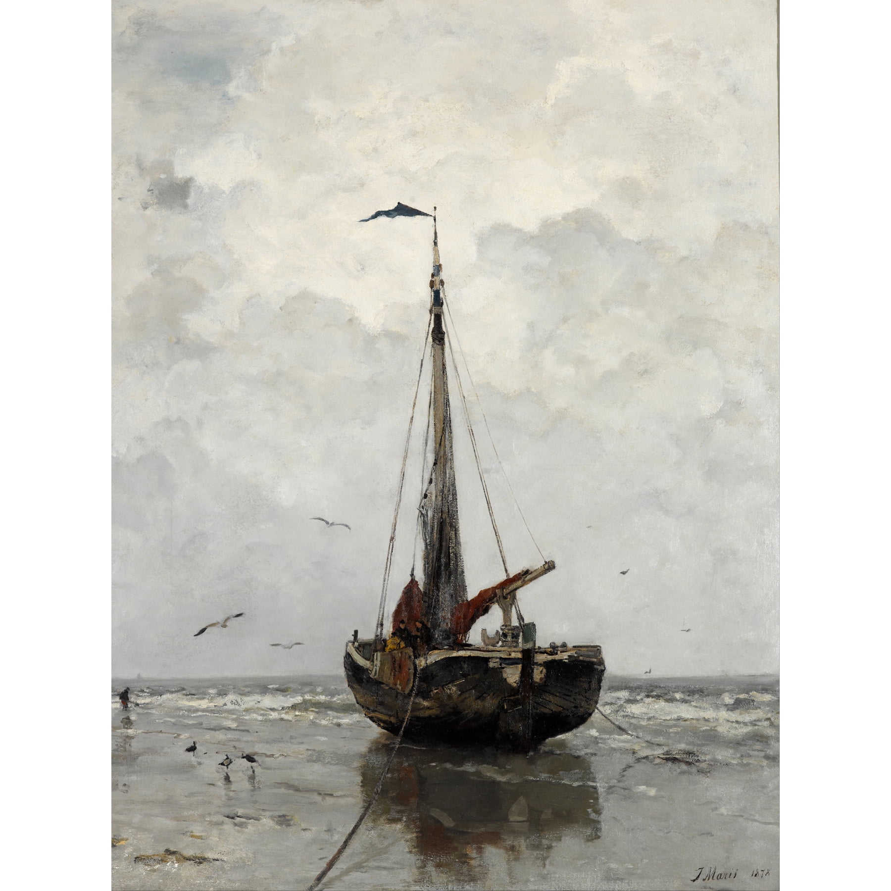 Jacob Maris Fishing Boat Extra Large Art Print Wall Mural Poster Premium XL - Walmart.com