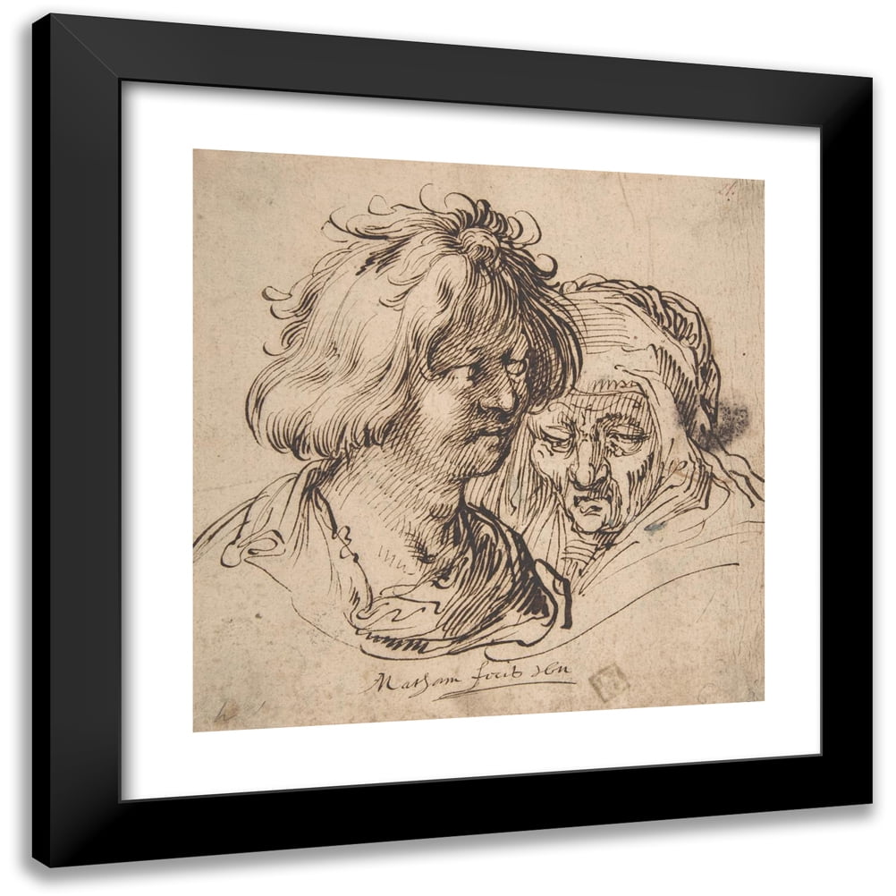 Jacob Matham 15x15 Black Modern Framed Museum Art Print Titled - Young ...