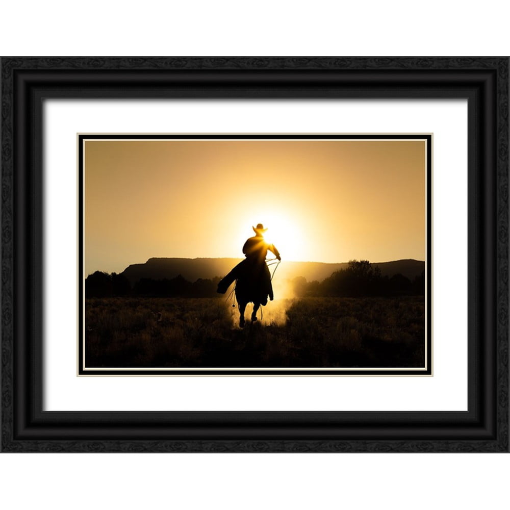 Jacob, Matt 24x17 Black Ornate Wood Framed with Double Matting Museum ...