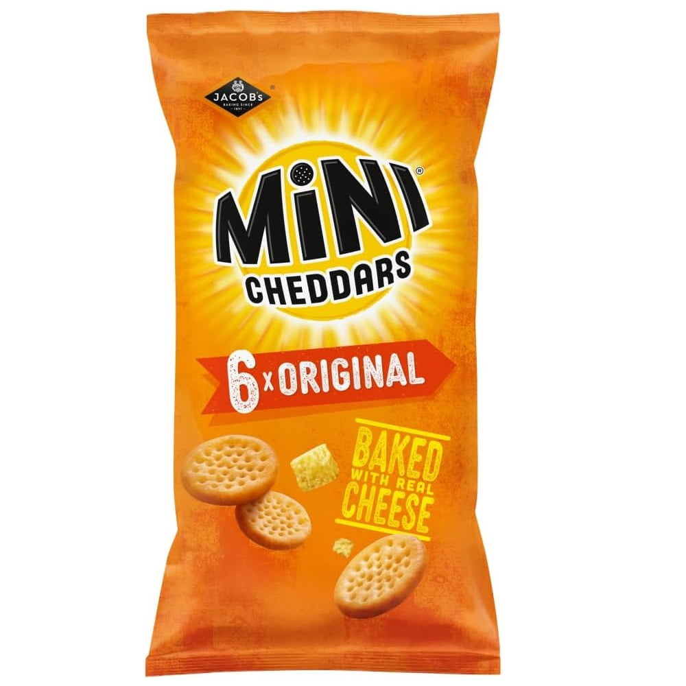 Jacob's Mini Cheddars Original Baked Snacks 6pk 23g - Walmart.com
