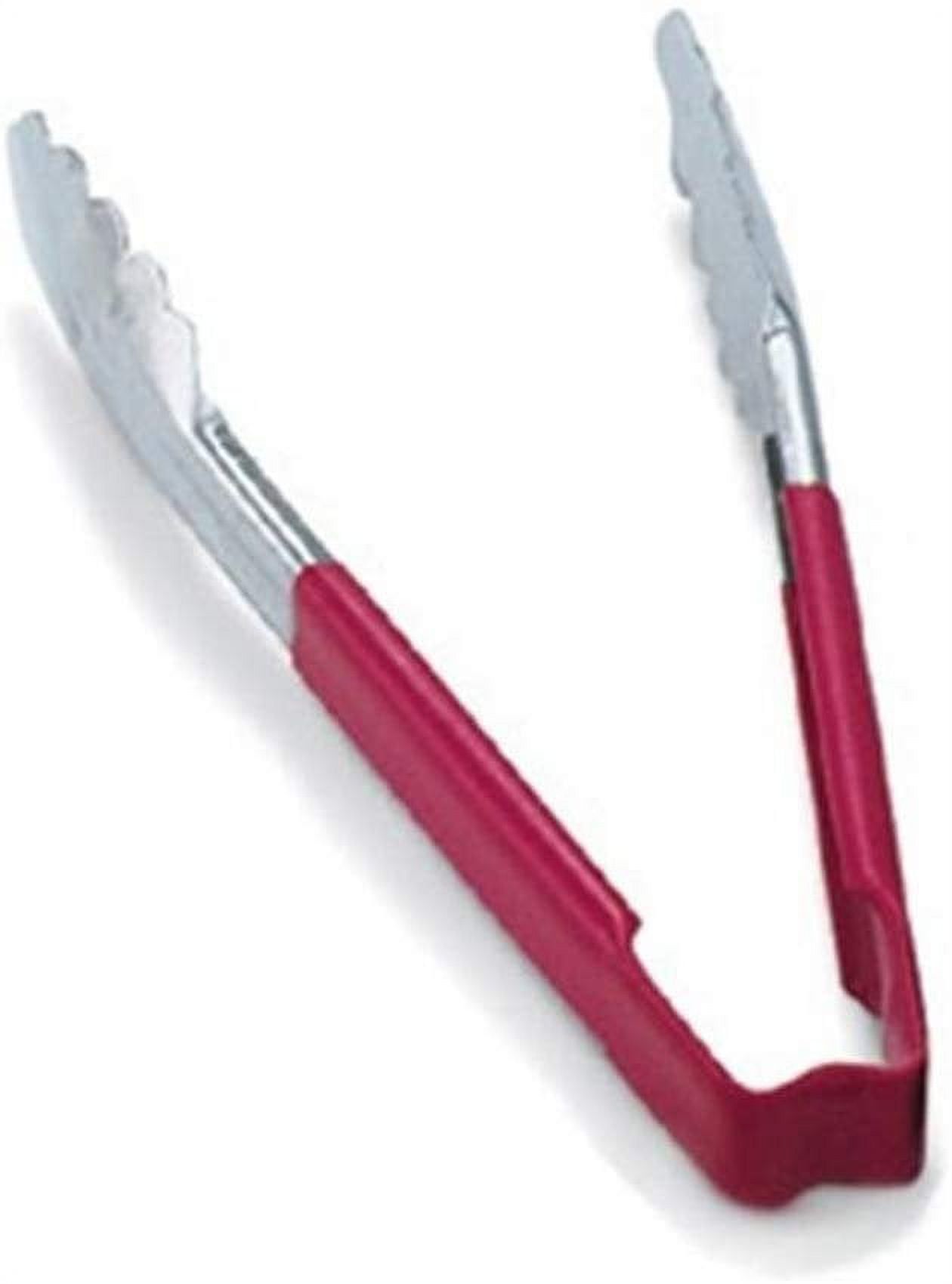 Jacob's Pride 1-Piece Color Coded Kool-Touch S/S Scalloped Tong, Red ...