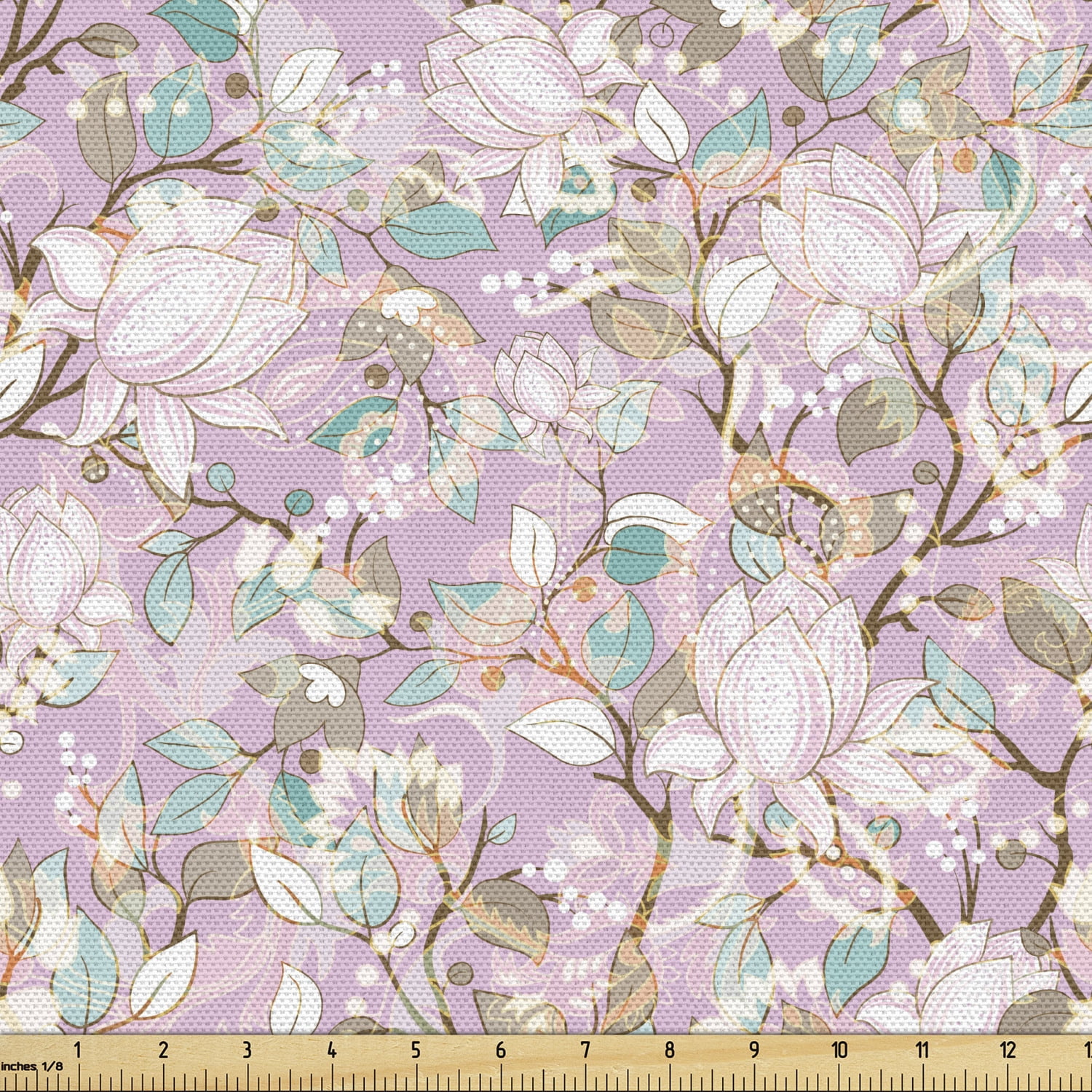 Ambesonne Jacobean Fabric by the Yard Upholstery, Nature Branches, 3 ...