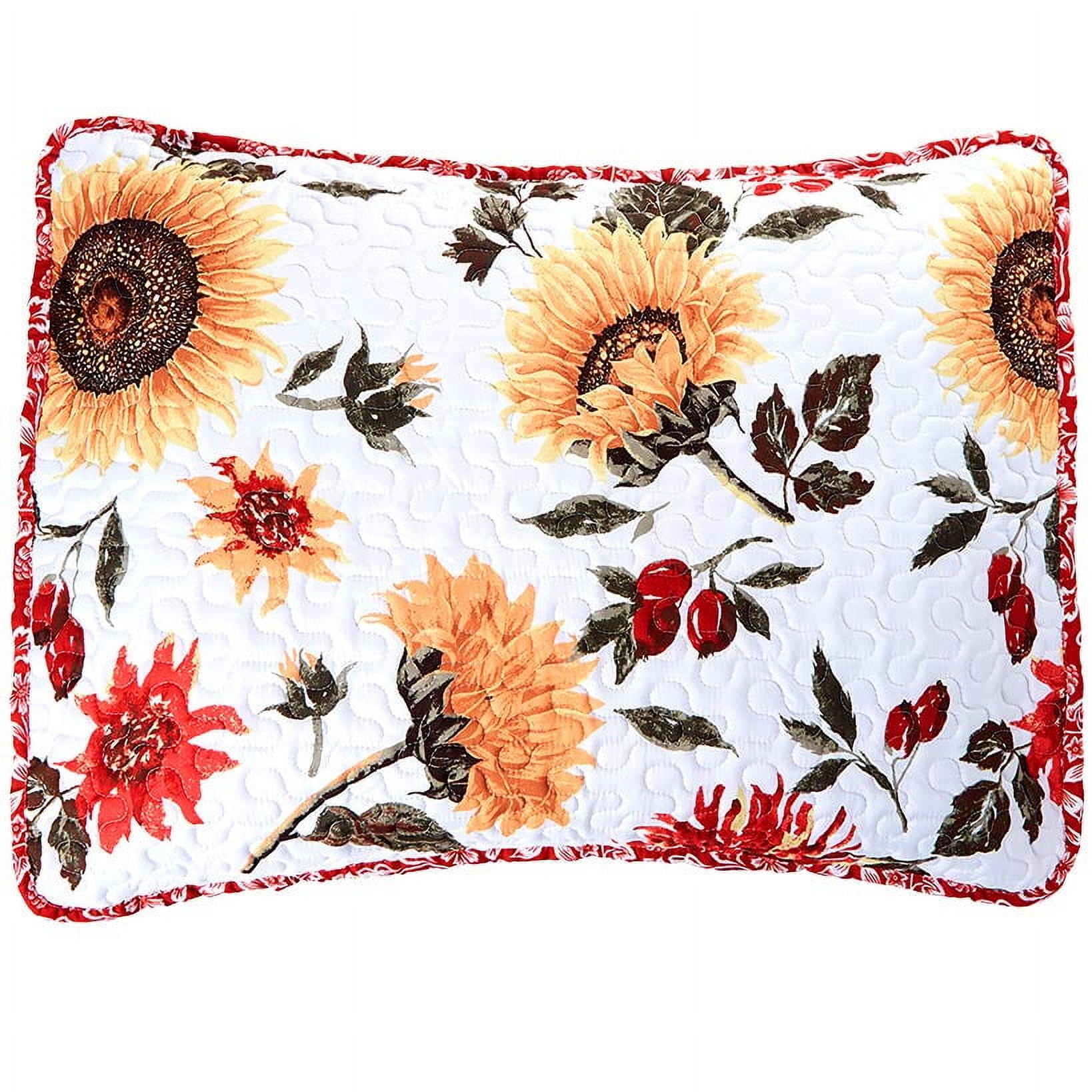 Jacobean Sunflower Quilt Ensemble - Sham - Walmart.com