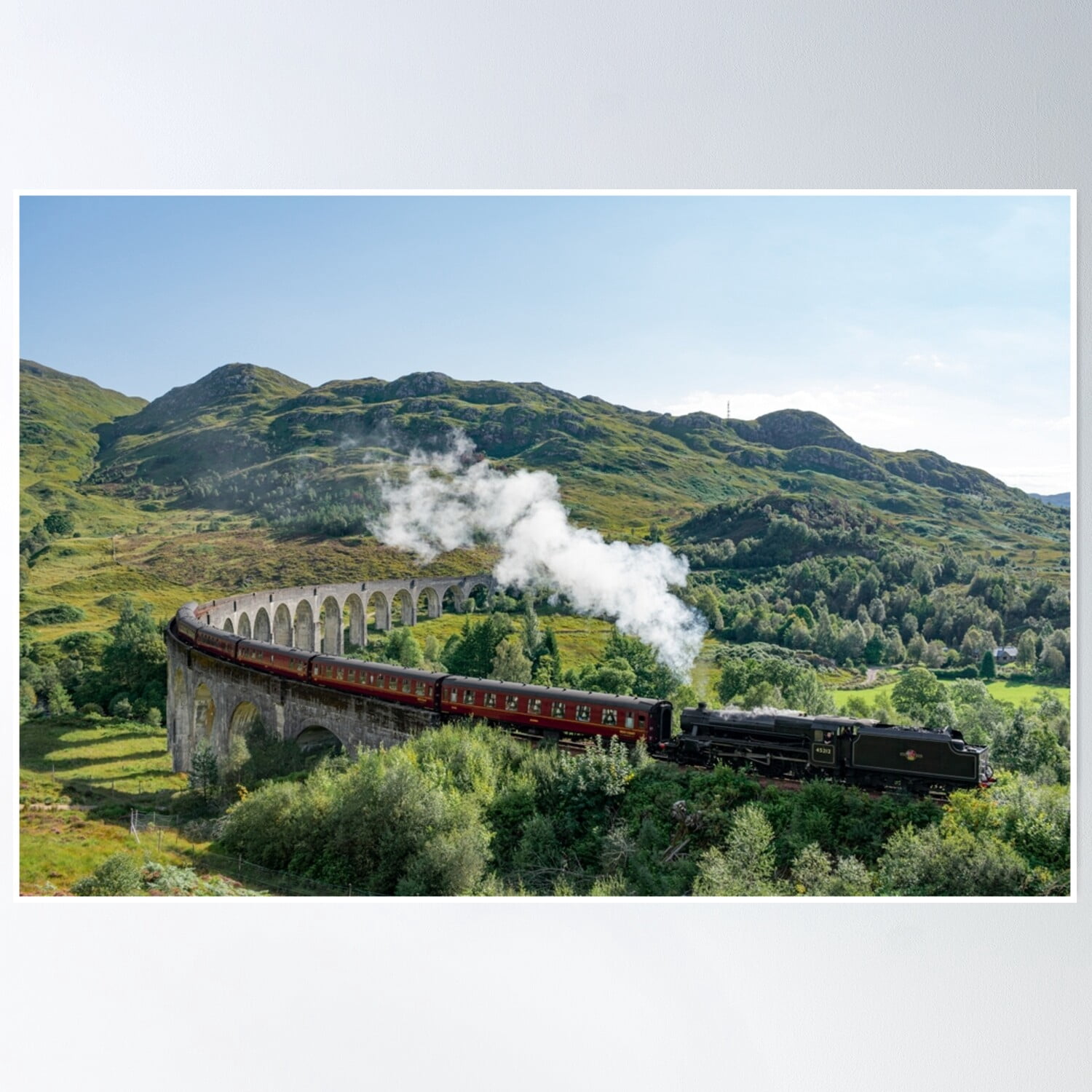 Jacobite Crossing The Glenfinnan Viaduct Poster Wall Art, Modern Wall ...